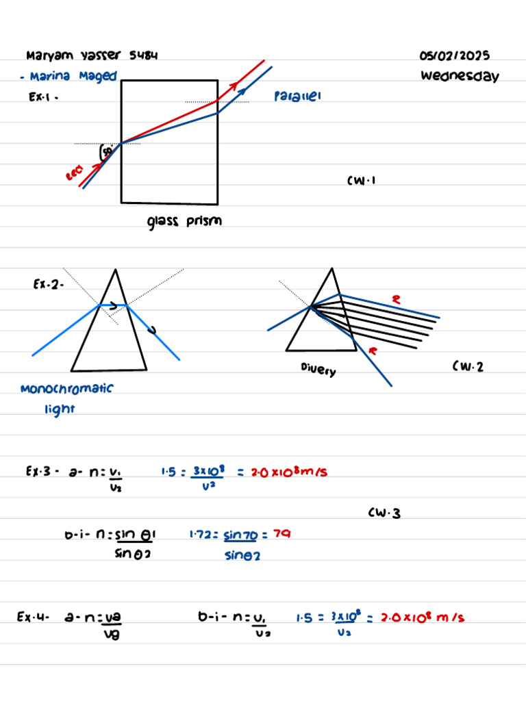 Physics CW - 05:02:2025 | PDF