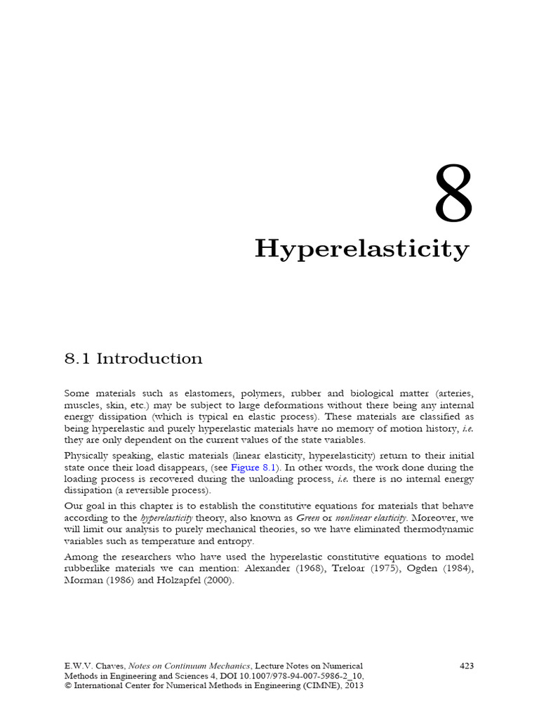 Hyperelasticity | PDF | Elasticity (Physics) | Physics