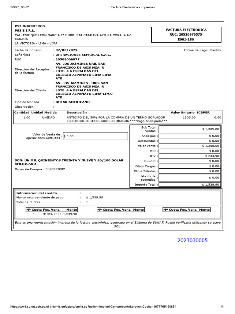 E001-186 - PS3 E.i.r.l2023-1 | PDF | Tecnología financiera | Finanzas y dinero