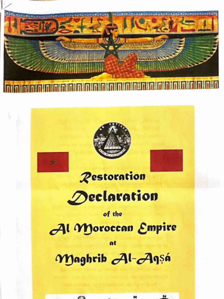 Al Moroccan Empire Restoration Declaration | PDF | Burden Of Proof (Law ...