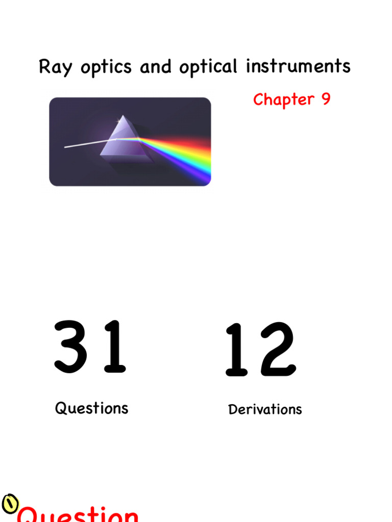 Ray Optics and Optical Instruments Class 12 | PDF | Telescope | Motion ...