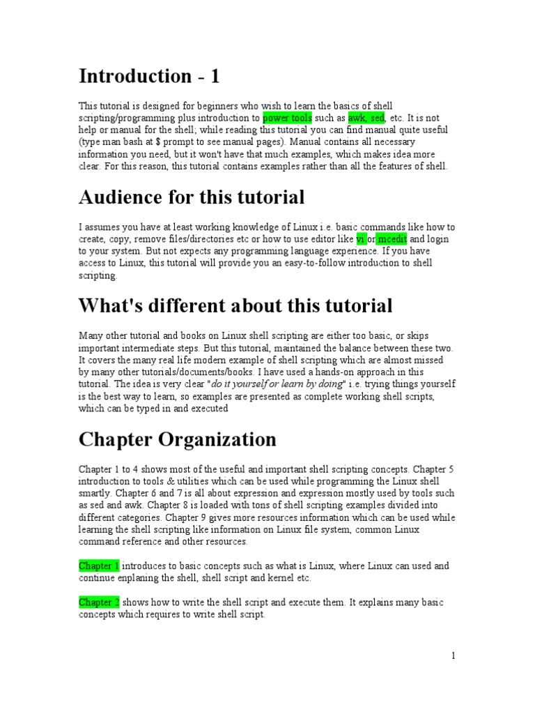 Introduction To Shell Script | PDF | Command Line Interface | Linux