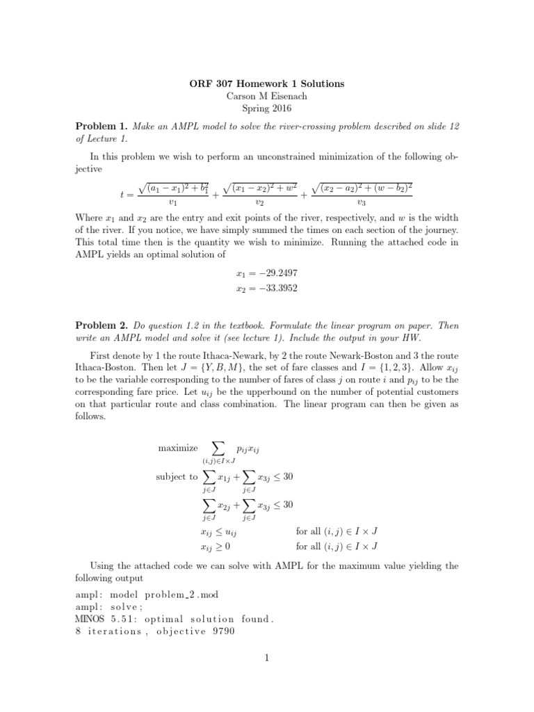 Homework_1 | PDF | Mathematical Optimization | Systems Analysis