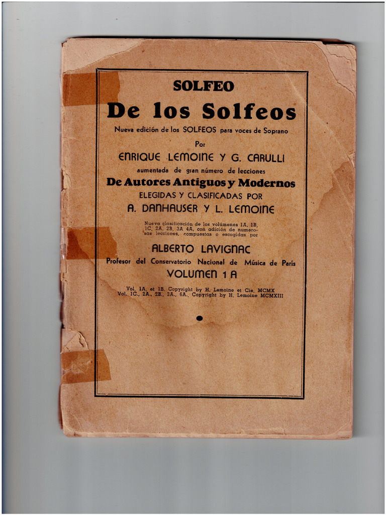 Solfeo de Los Solfeos 1era Parte | PDF
