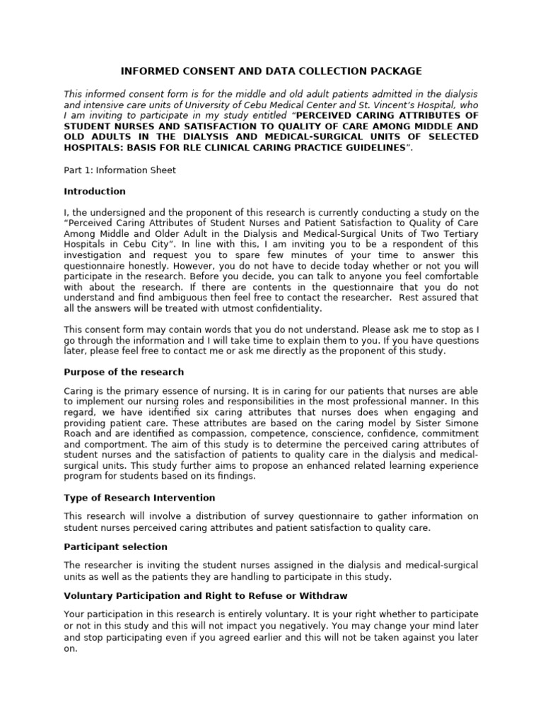 INFORMED-CONSENT | PDF | Nursing | Questionnaire