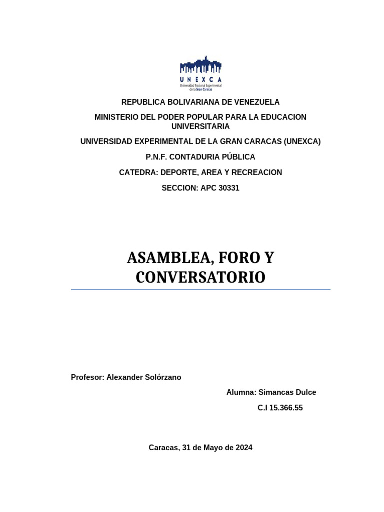 Conversatorio Foro Asamblea | PDF | Foro de Internet