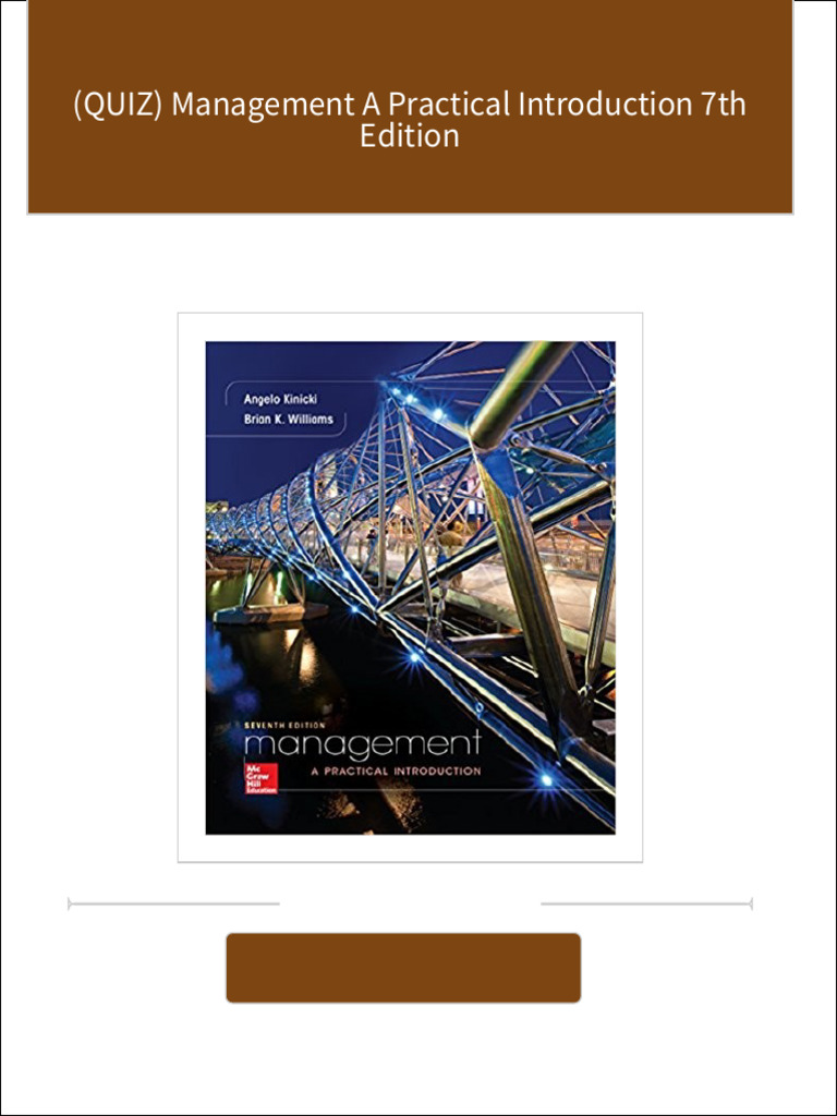(QUIZ) Management A Practical Introduction 7th Edition 2024 scribd ...