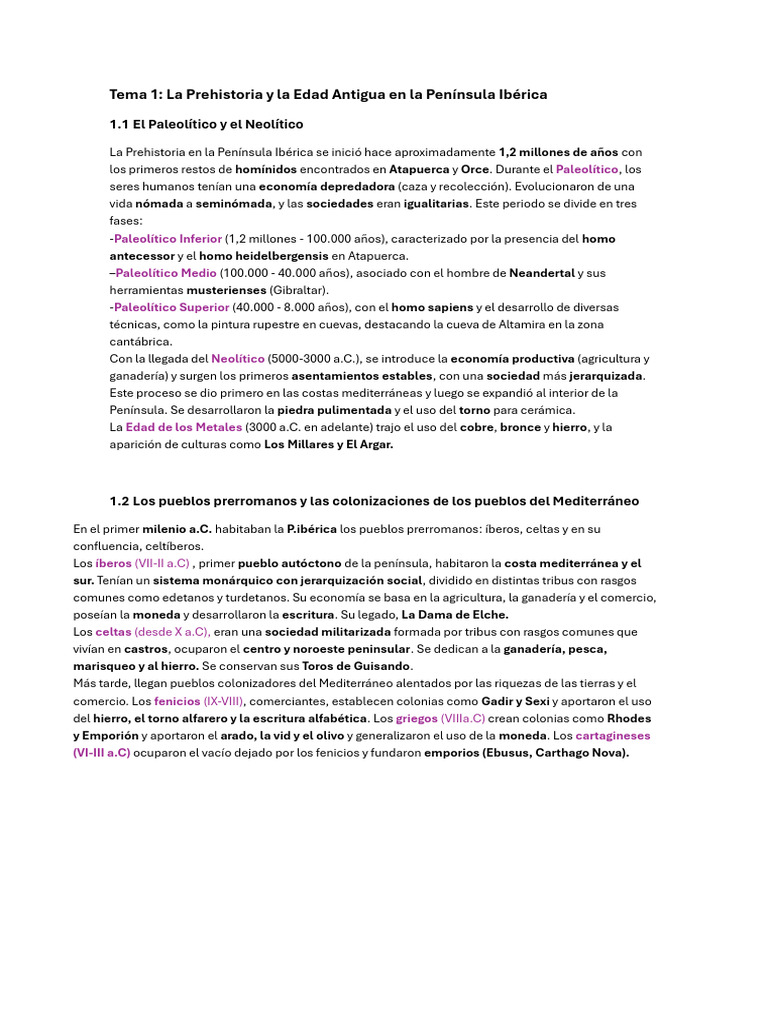 Tema 1 Historia | PDF