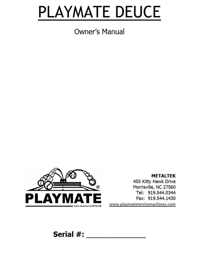 Playmate Deuce Ball Machine-3-2012 | PDF