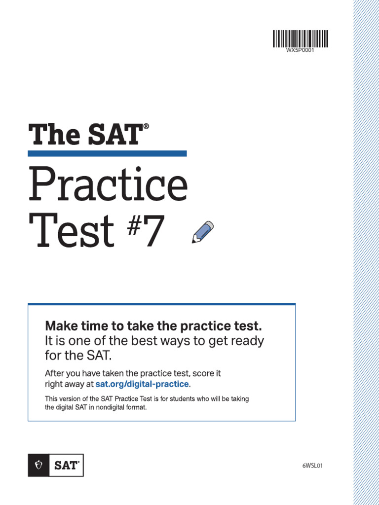Sat Practice Test 7 Digital | PDF | Sat
