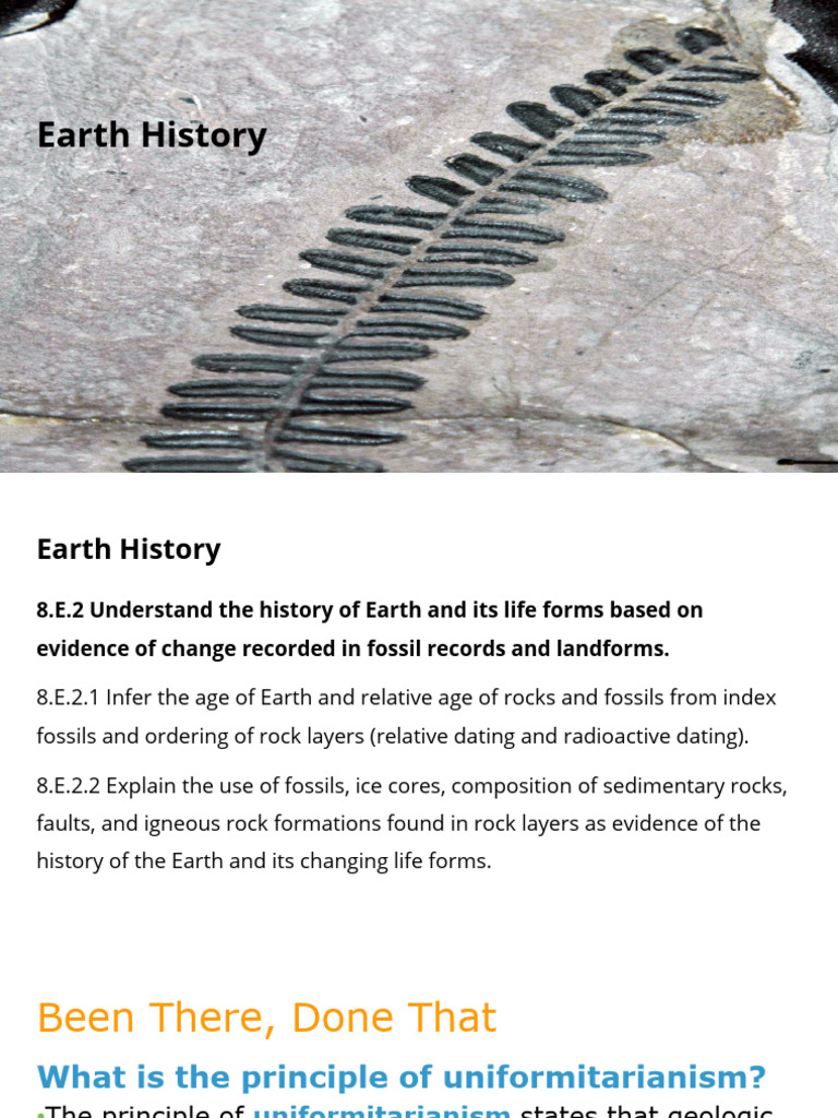 Earth's History and Fossil Dating | PDF | Isotope | Geology