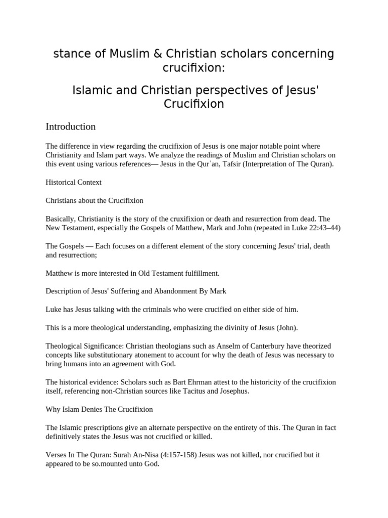Stance About Crusification | PDF | Resurrection Of Jesus | Jesus