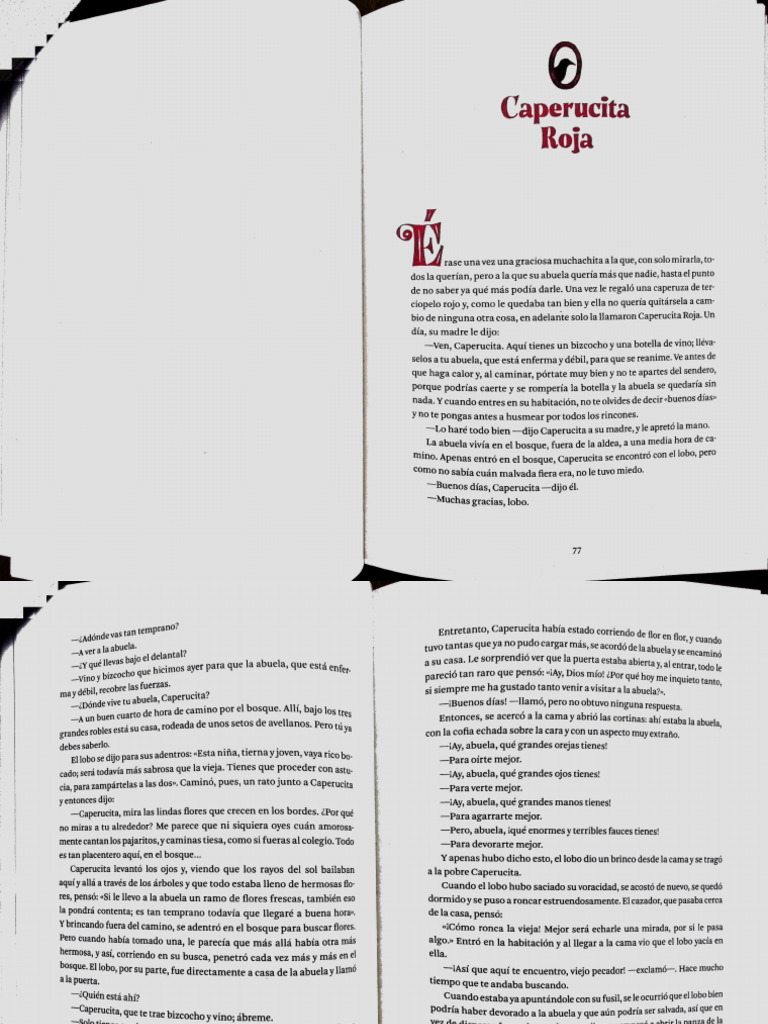 Caperucita Roja (Ambas Versiones) | PDF