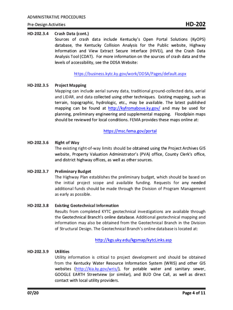 KYTC Highway Design Manual | PDF