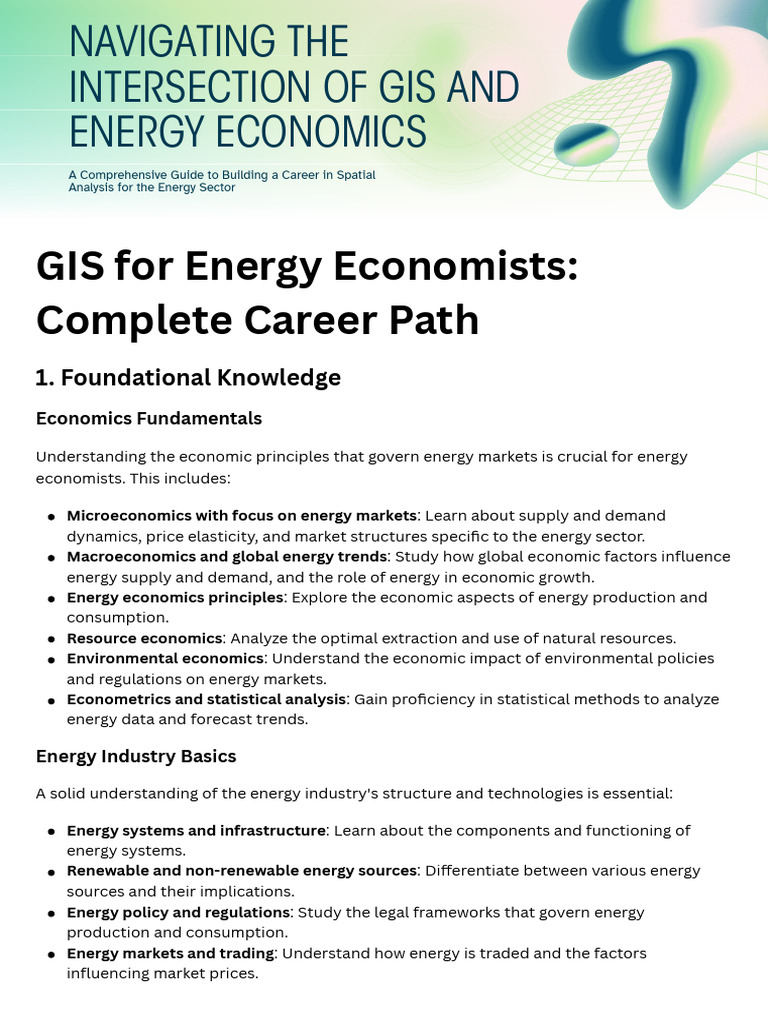 GIS and Energy Economics Career Guide | PDF | Geographic Information ...