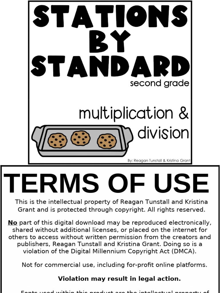 Stations by Standard Second Grade Mult and Division Updated - Unlocked ...
