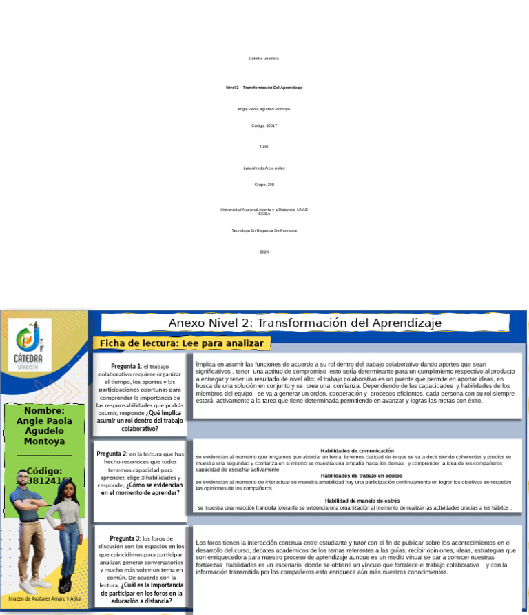 Anexo 2 - Nivel 2 Ficha de Lectura (1) Angie Agudelo | PDF ...