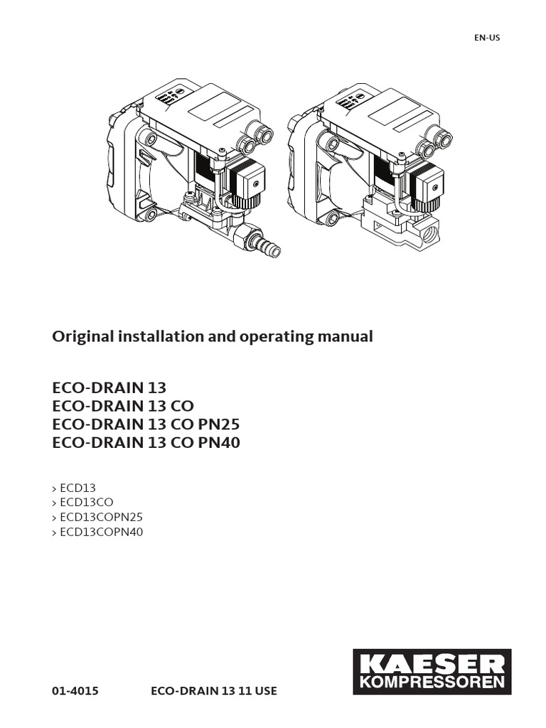 ECO-DRAIN 13 Installation Guide | PDF | Safety | Valve