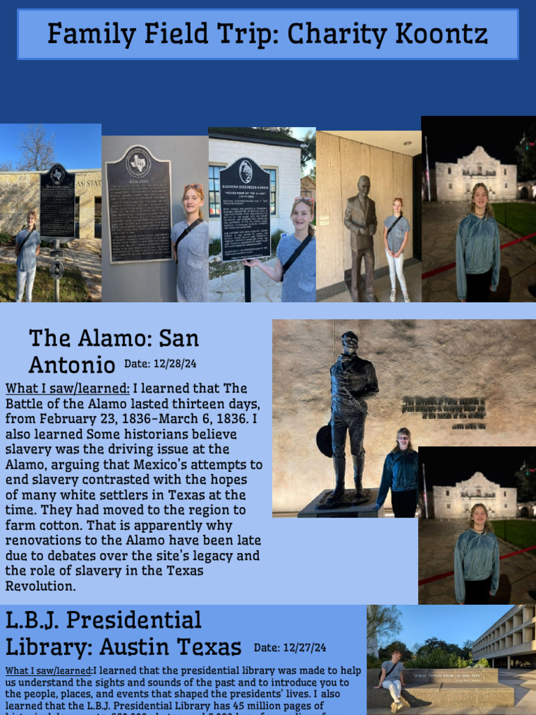 Texas Historical Sites Family Trip | PDF | Battle Of The Alamo | Texas ...