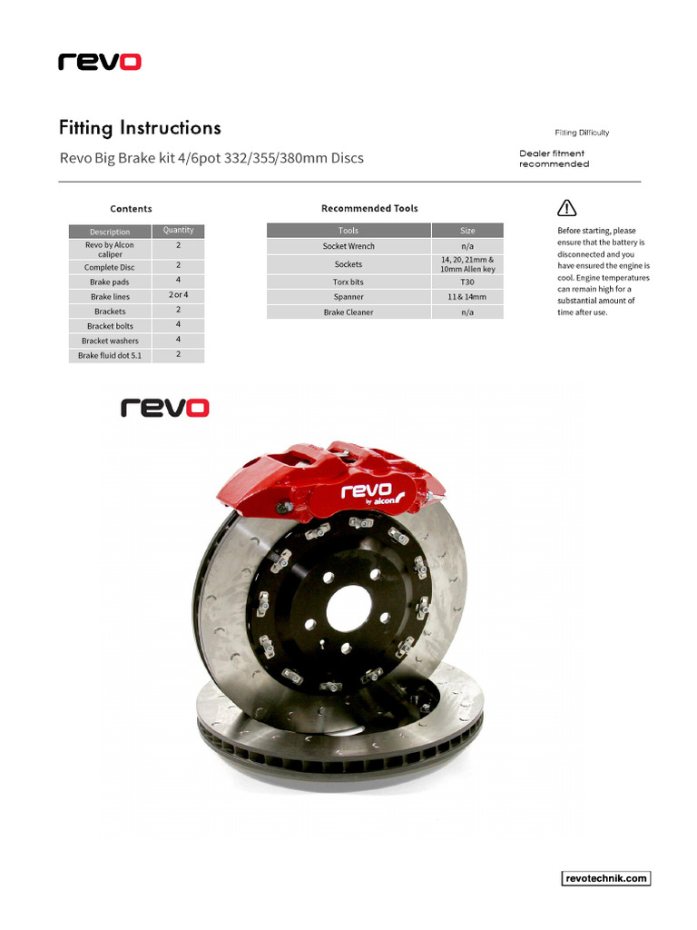 Fitting Instructions - Revo BBK | PDF