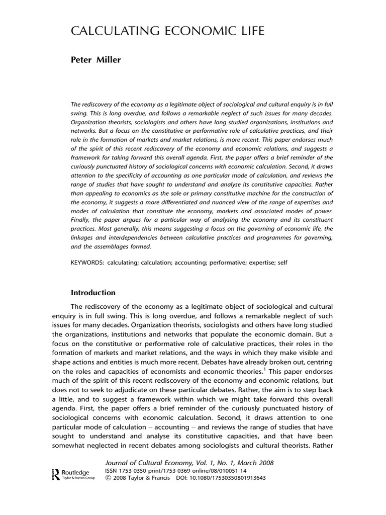 Understanding Economic Calculation | PDF | Sociology | Economics