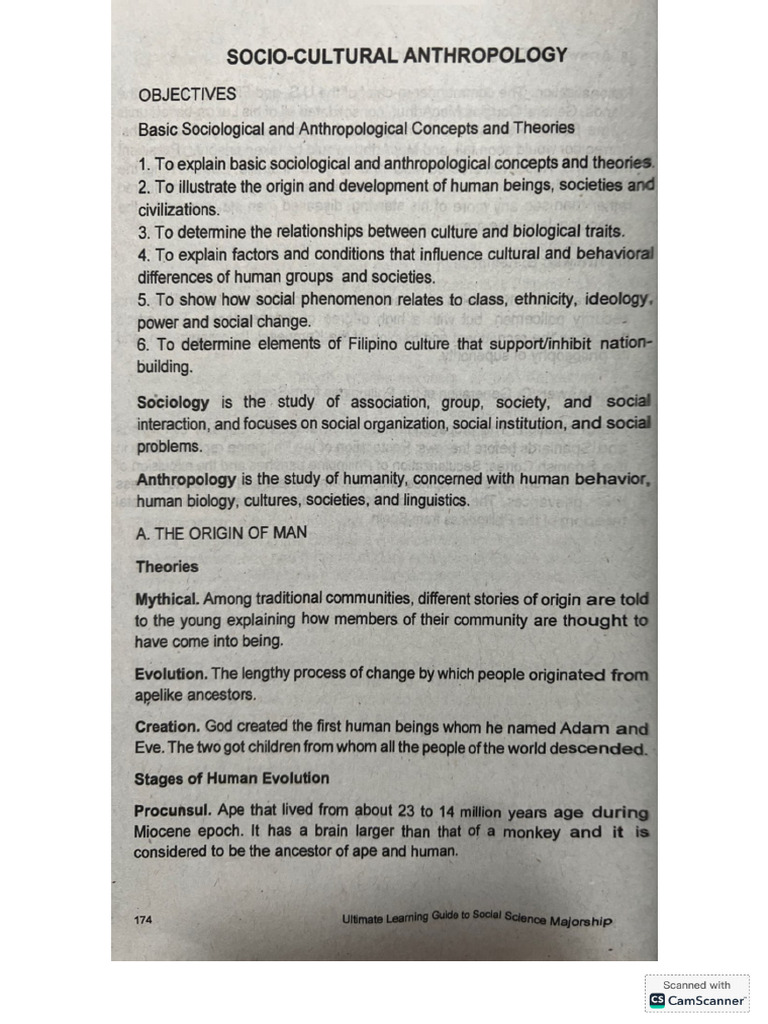 Socio Cultural Anthropology | PDF