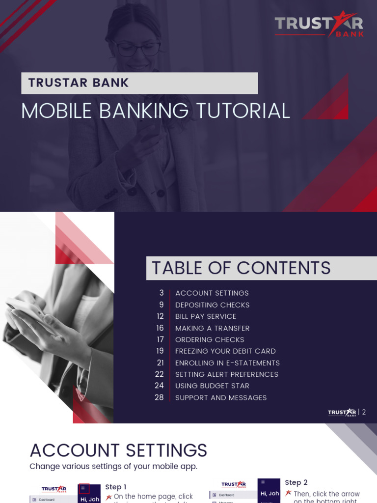 Trustar Bank Mobile Banking Guide | PDF | Cheque | Payments