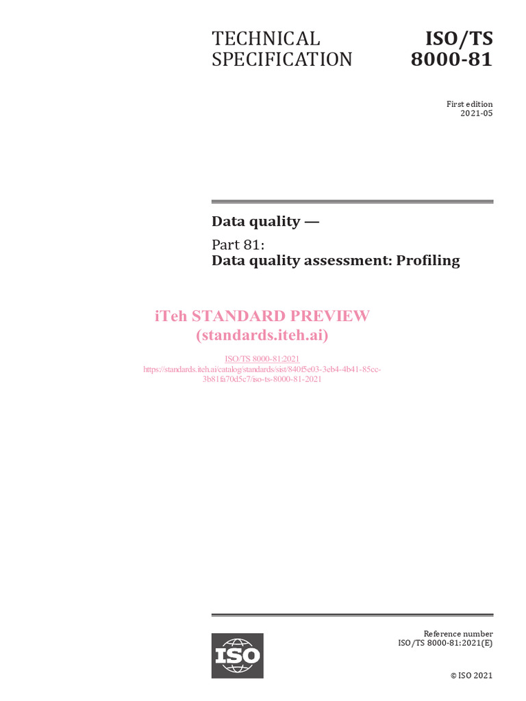 ISO-TS-8000-81-2021 | PDF | Quality Management | Data Quality