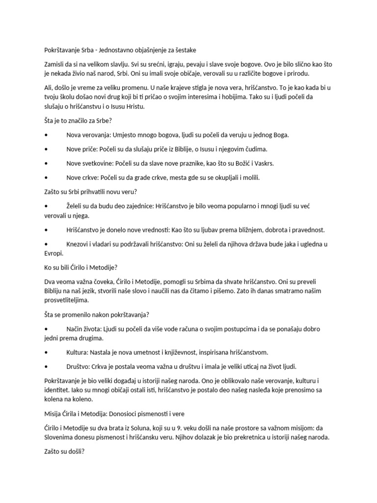 Pokrštavanje Srba | PDF