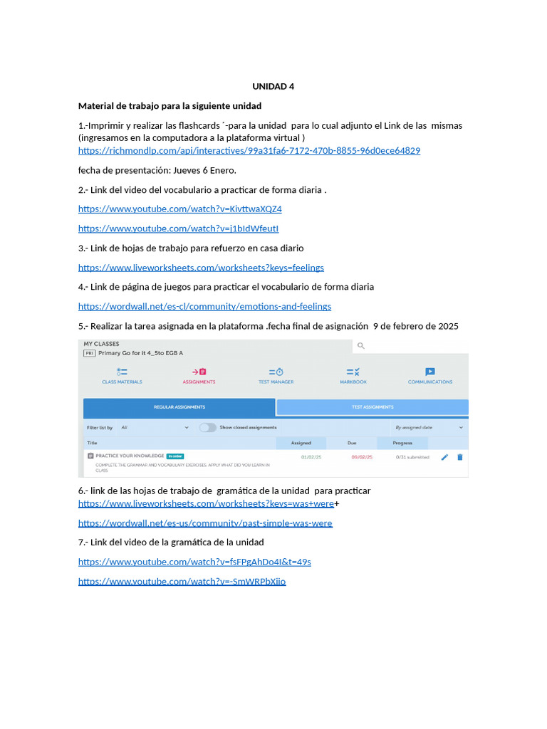 Recursos de Estudio Unidad 4 | PDF