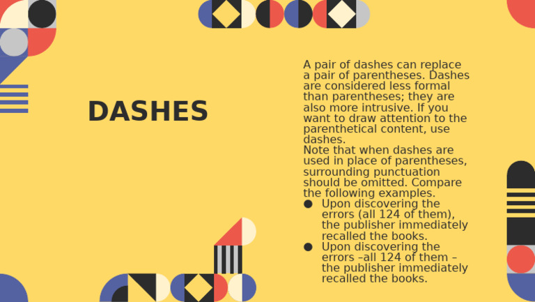 Dashes vs. Parentheses Usage Guide | PDF