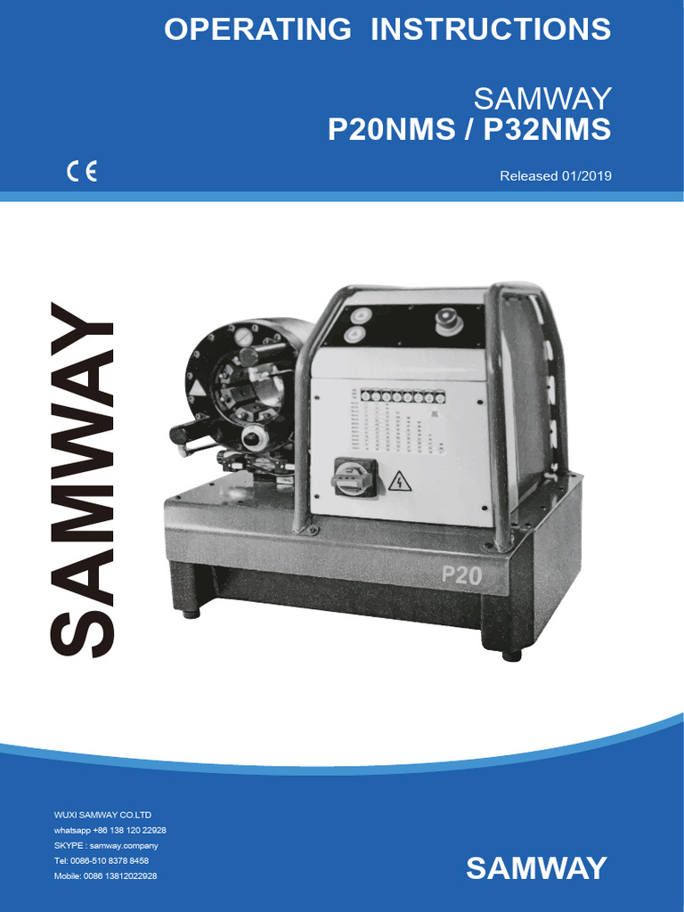 Operating Instructions P20NMS / P32NMS Samway | PDF | Electrical ...