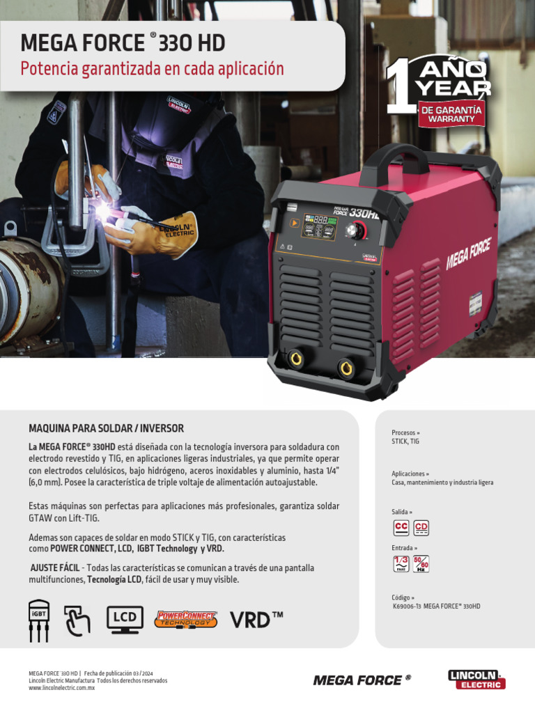 Mega Force 330HD MX - FT | PDF | Soldadura | Construcción