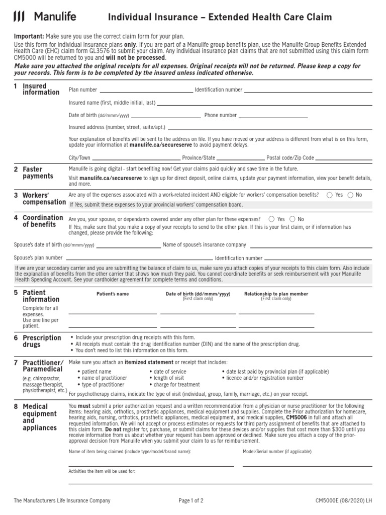 Individual Insurance Claim Guide | PDF | Medical Device | Public Services