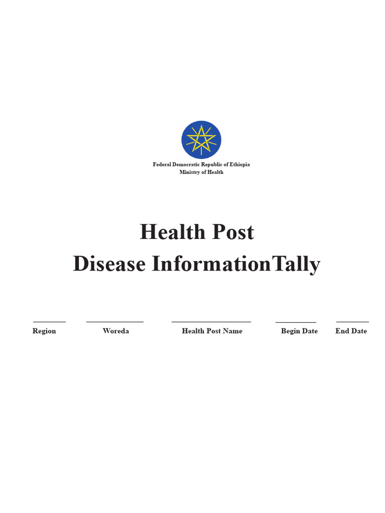 Disease Tally Report for Health Post | PDF | Malaria | Pneumonia