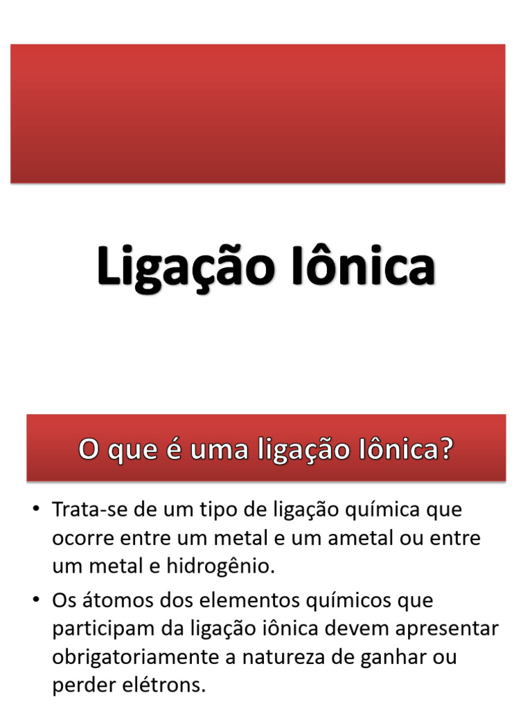Entendendo a Ligação Iônica e sua Condutividade | PDF
