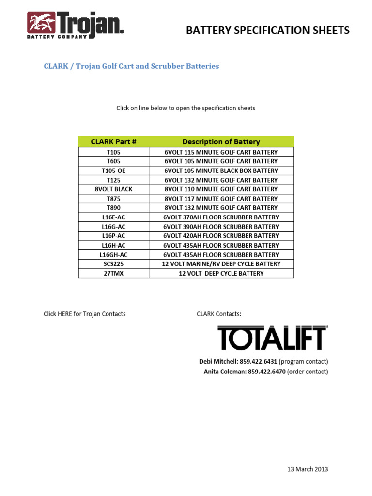 Trojan Batteries | PDF | Battery Charger | Galvanic Cells