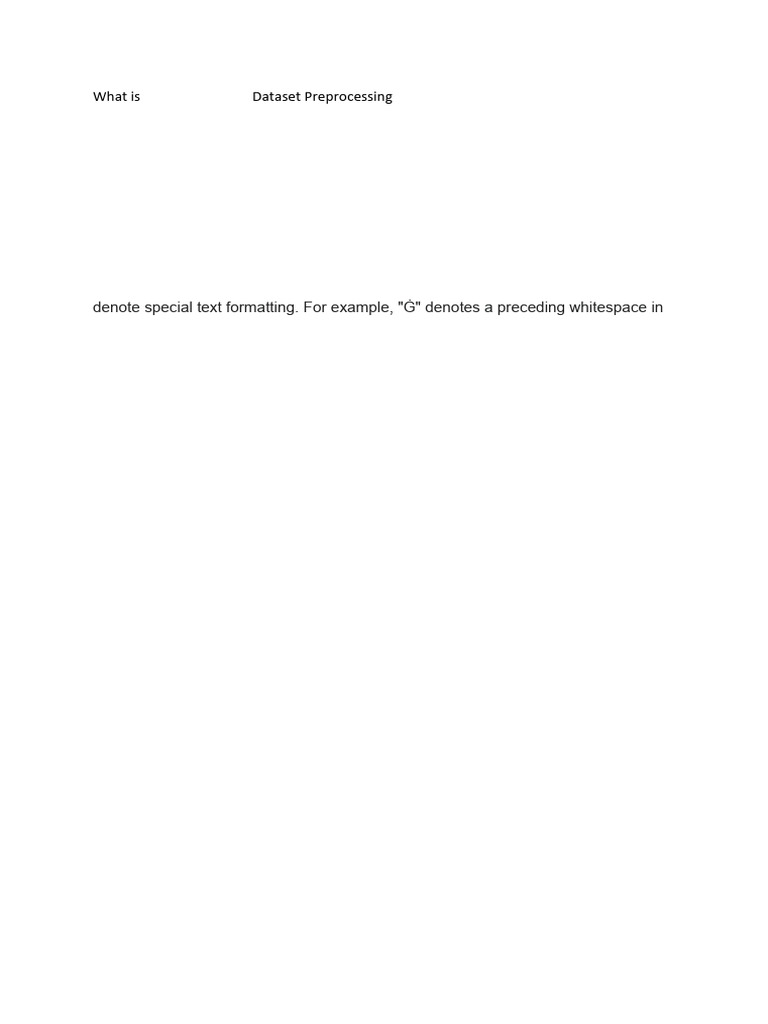 What Is Tokenization in Dataset Preprocessing | PDF