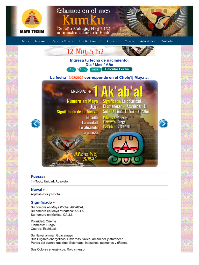 Interpretación del Cholq'ij: Ak'ab'al | PDF