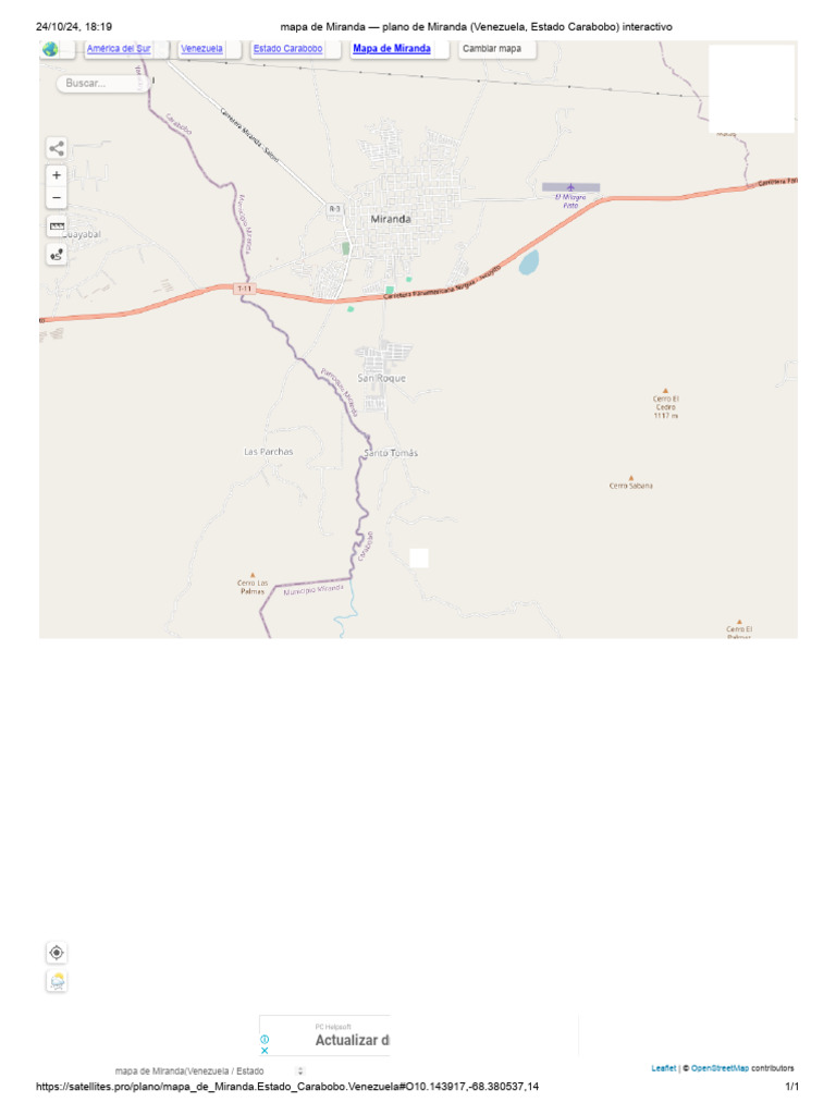 Mapa de Miranda - Plano de Miranda (Venezuela, Estado Carabobo ...