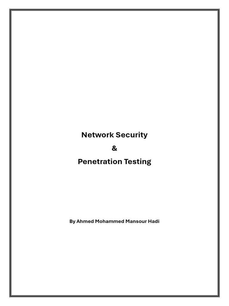 Network Security And Penetration Testing Pdf Penetration Test