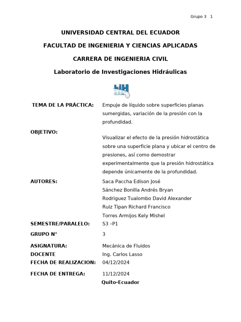 Universidad Central Del Ecuador Facultad de Ingenieria Y Ciencias Aplicadas Carrera de ...