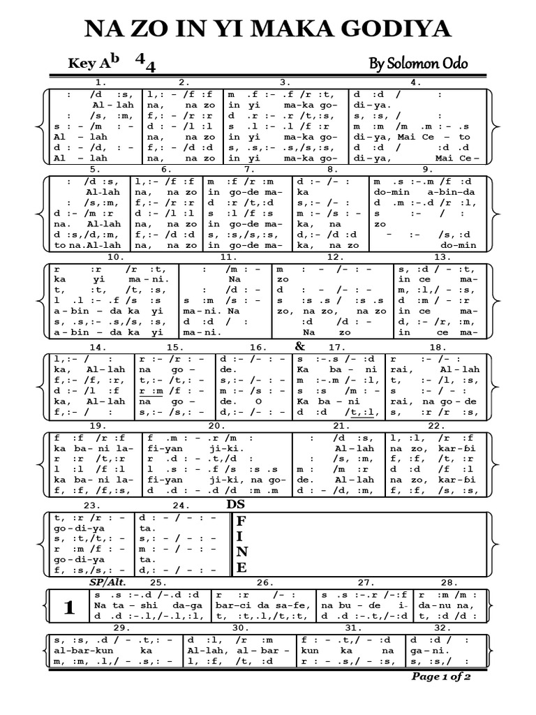 Na Zo in Yi Maka Godiya by Solomon Odo-2 | PDF
