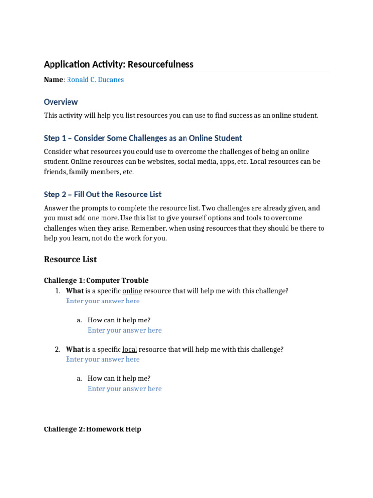 pc103 W06 Document Applicationactivityresourcefulness - 1136942956 | PDF