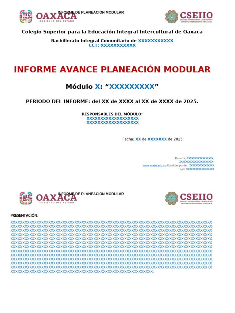 Informe de Planeación Modular | PDF