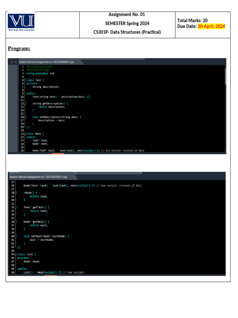 CS301P Data Structures Assignment 01 | PDF