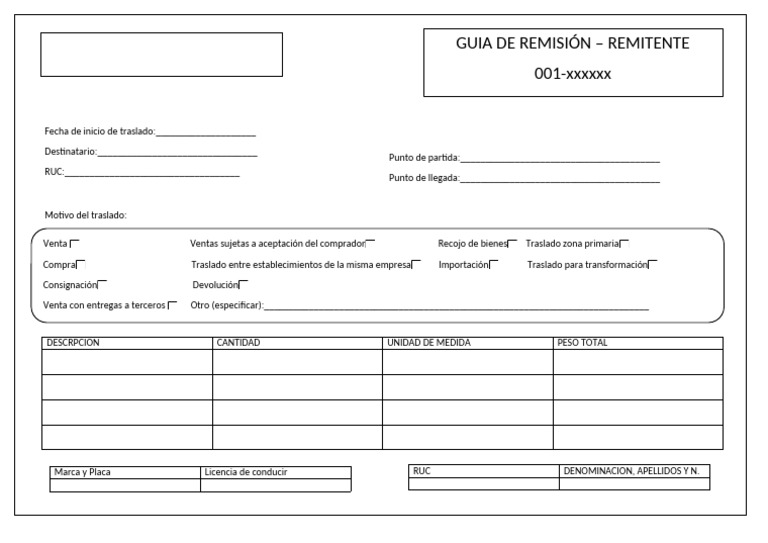 Guia de Remision | PDF