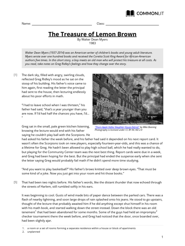 The Treasure of Lemon Brown | PDF