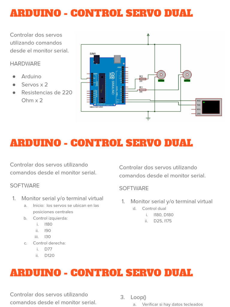 Control de Servos y Motores con Arduino | PDF | Bienes manufacturados | Electricidad
