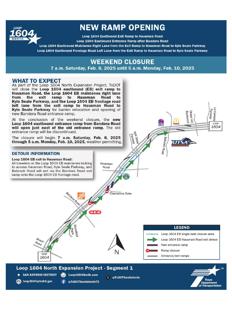 TxDOT 1604 Closures | PDF
